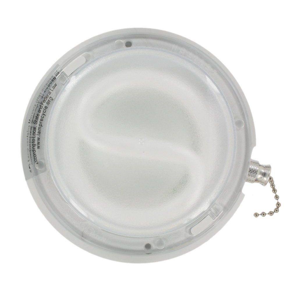 Leviton 13-Watt Compact Fluorescent Lamp Holder with Pull Chain, White ...