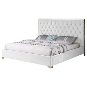 Best Master Furniture Demarcus Dark Grey Velour Upholstered Eastern ...