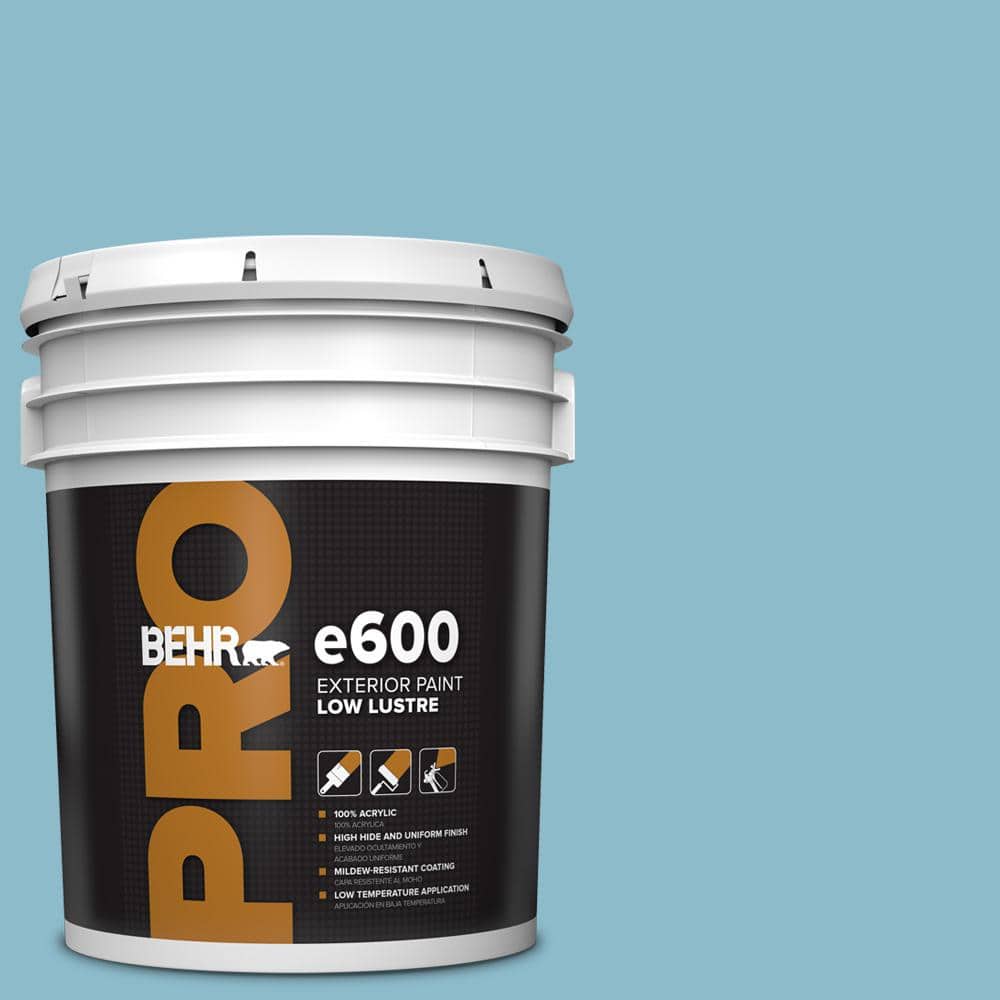 BEHR PRO 5 gal. #S460-3 Blue Echo Low Luster Exterior Paint PR62005 - The Home Depot