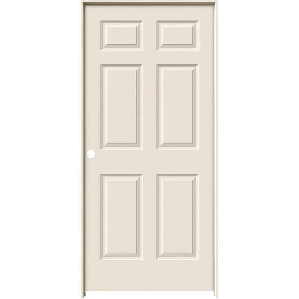 JELD-WEN 36 in. x 80 in. Colonist Primed Right-Hand Smooth Solid Core ...