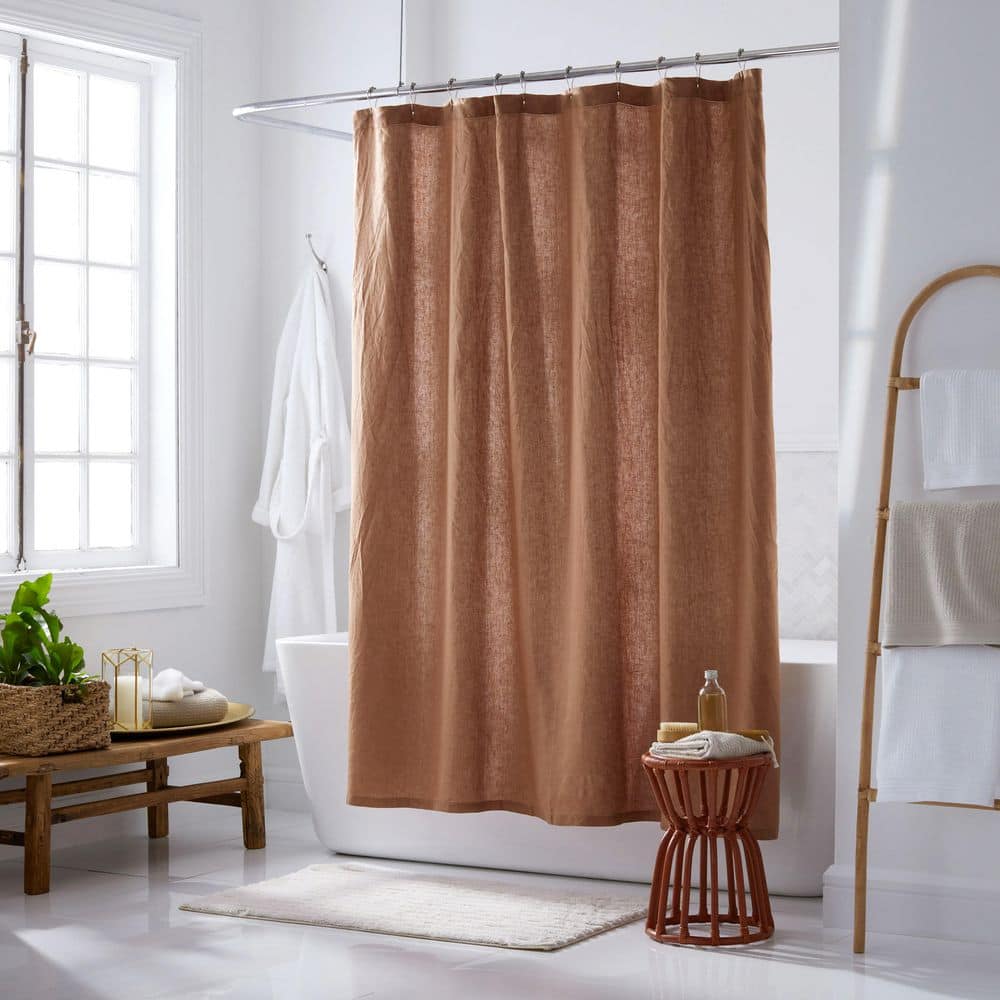The Company Store Legends Hotel Relaxed Linen 72 in. Clay Shower ...