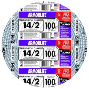 Southwire 14/3 x 100 ft. Stranded CU MC (Metal Clad) Armorlite Cable ...