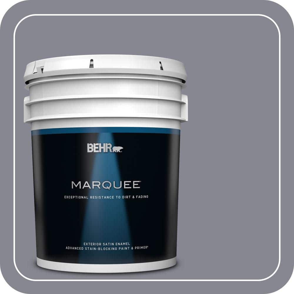 BEHR MARQUEE 5 gal. #PPU16-15 Gray Heather Satin Enamel Exterior Paint ...