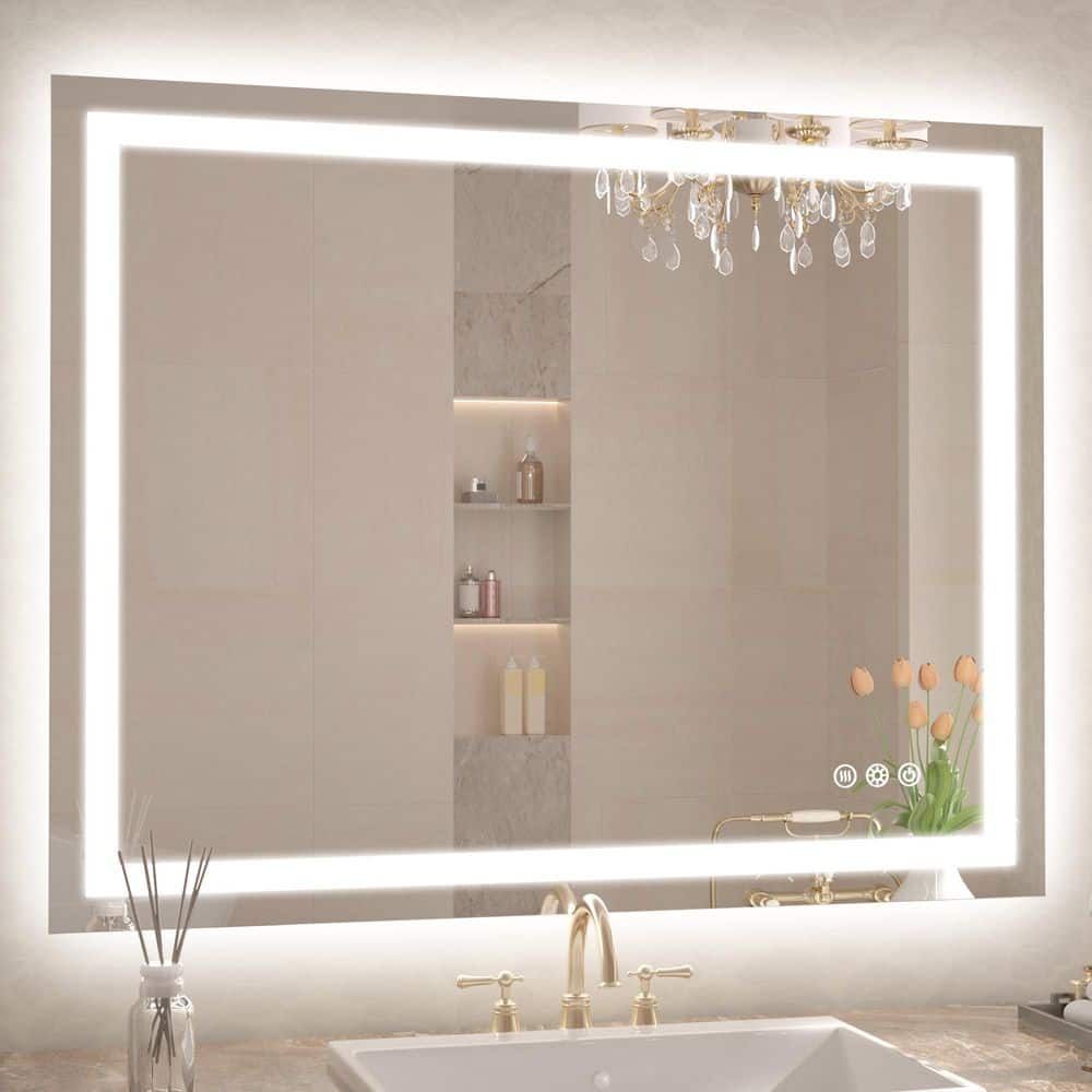 Reviews for TETOTE 40 in. W x 32 in. H Rectangular Frameless LED ...