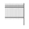 ALEKO Rome Style 6 ft. x 6 ft. Black Unassembled Steel Fence Panel ...