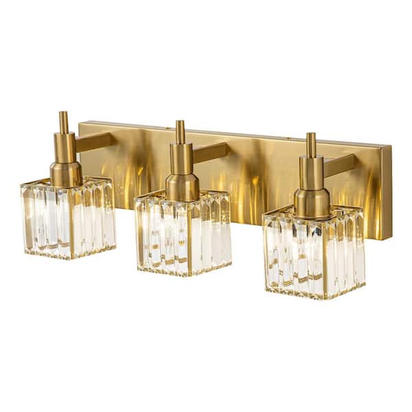 EDISLIVE Orillia 19.7 in. 3-Light Modern Gold Bathroom Vanity Light ...
