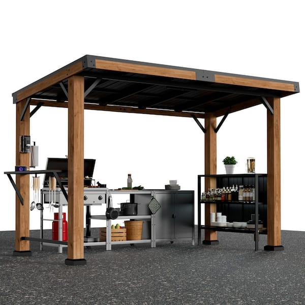 COVERED OUTDOOR OUTDOOR LIVING SPACES Ultra Series 6 ft. x 12 ft. Cedar ...
