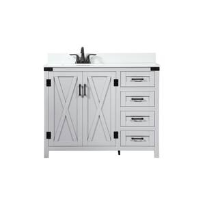 Timeless Home 32 in. W x 19 in. D x 34 in. H Bath Vanity in White with ...