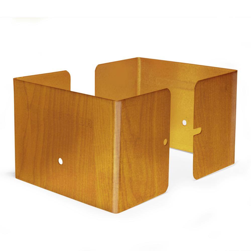Fence Armor 4 in. L x 4 in. W x 1/4 ft. H Redwood Fence Post Guard for ...
