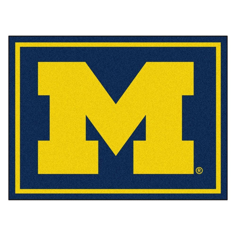 FANMATS NCAA University of Michigan Navy Blue 8 ft. x 10 ft. Indoor ...