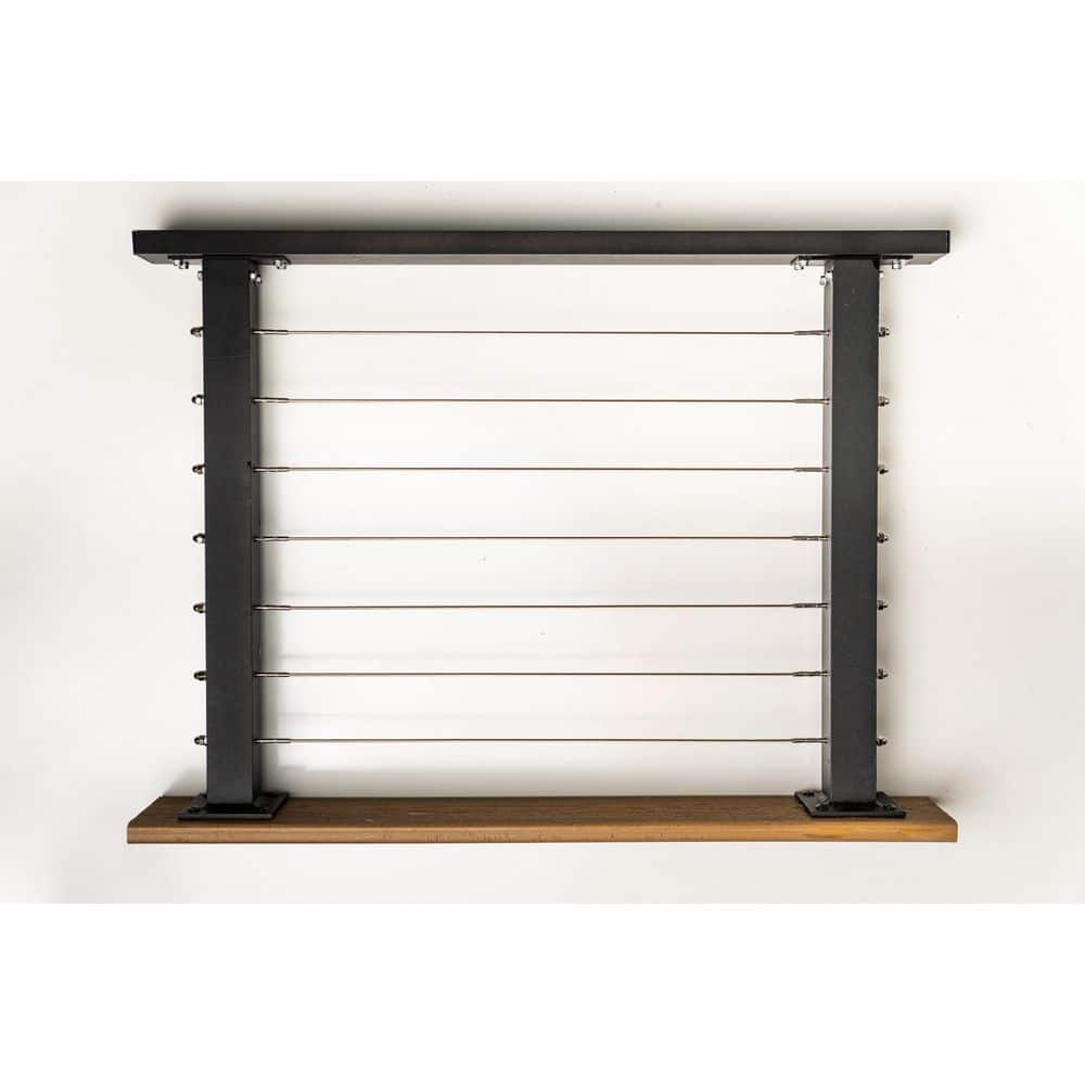 Maisy Railing MR Series 4 ft. Black Powder Coated Aluminum Surface ...