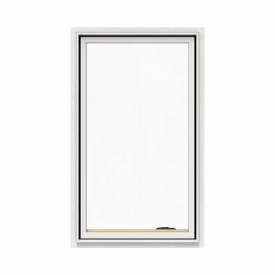 JELD-WEN 24 in. x 48 in. W-2500 Series White Painted Clad Wood Left ...