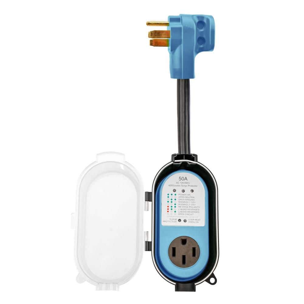 MAKERZ Portable Surge Guard Protector-50 Amp, 125/250 Volt, 4200 Joule ...