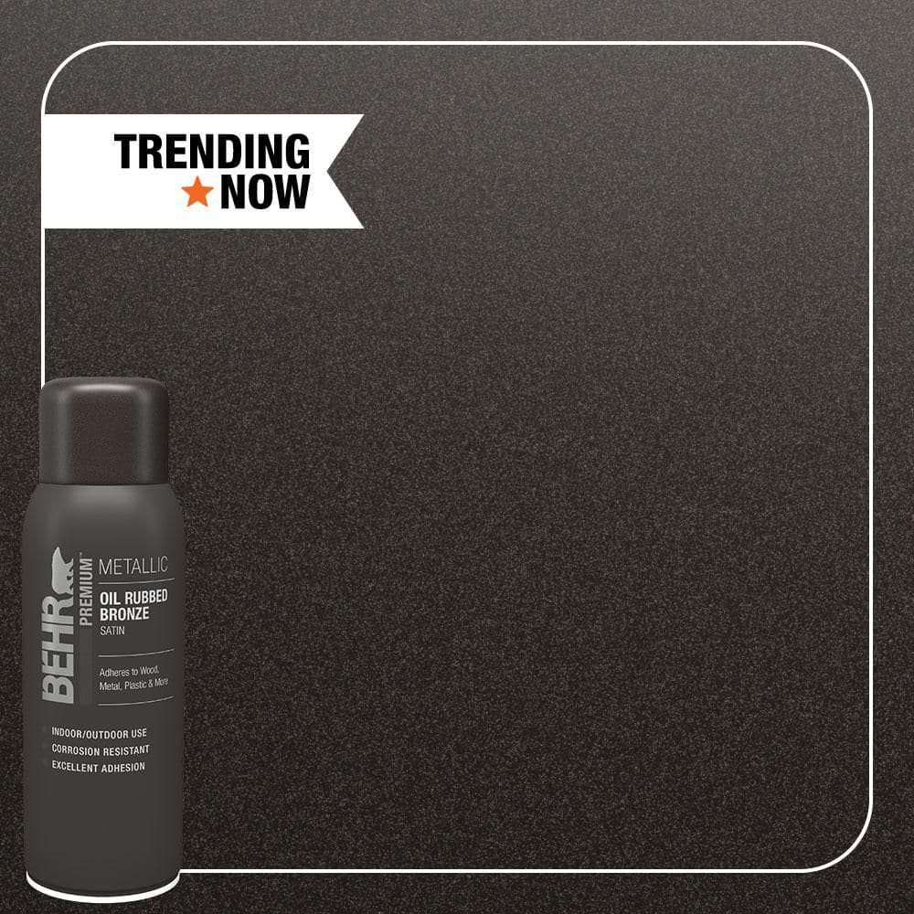 BEHR PREMIUM 11 oz. Oil Rubbed Bronze Satin Interior/Exterior Metallic ...