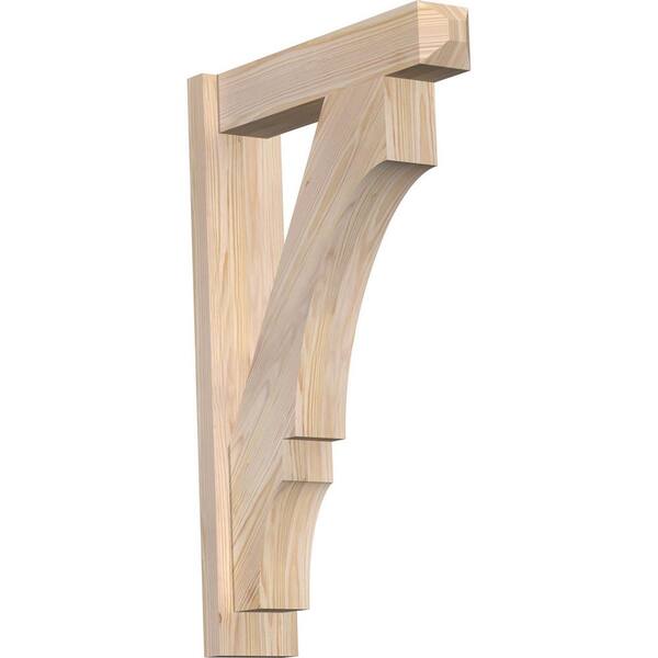 Ekena Millwork 6 in. x 34 in. x 22 in. Douglas Fir Balboa Craftsman ...