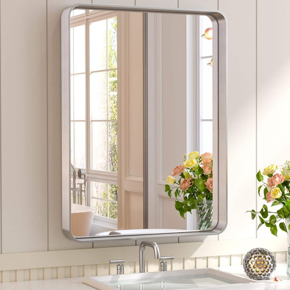 TETOTE 18 in. W x 24 in. H Rectangular Aluminum Framed Wall Mount ...