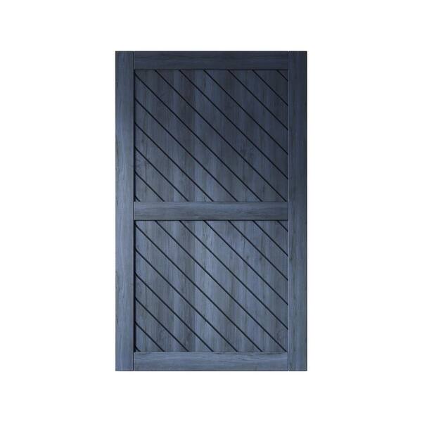 HOMACER XT2 50 in. x 80 in. C-Panel Solid Core Navy Slanted Stripe ...