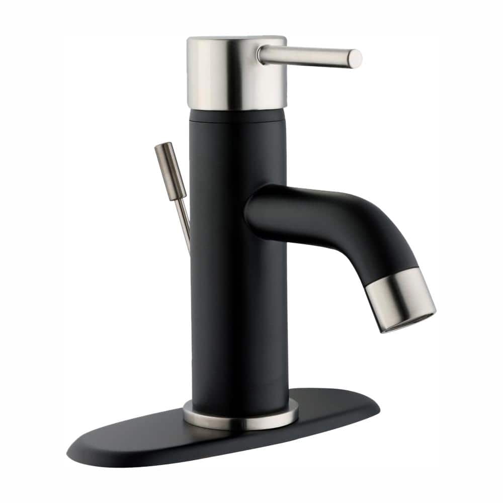 Glacier Bay Modern Single-Handle Single-Hole Low-Arc Bathroom Faucet in ...