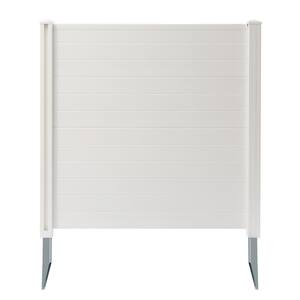 YIYIBYUS 48 in. White PVC Vinyl Outdoor Freestanding Privacy Screen ...