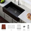Karran QAWS- 740 Quartz 34 in. Single Bowl Farmhouse Apron Front ...
