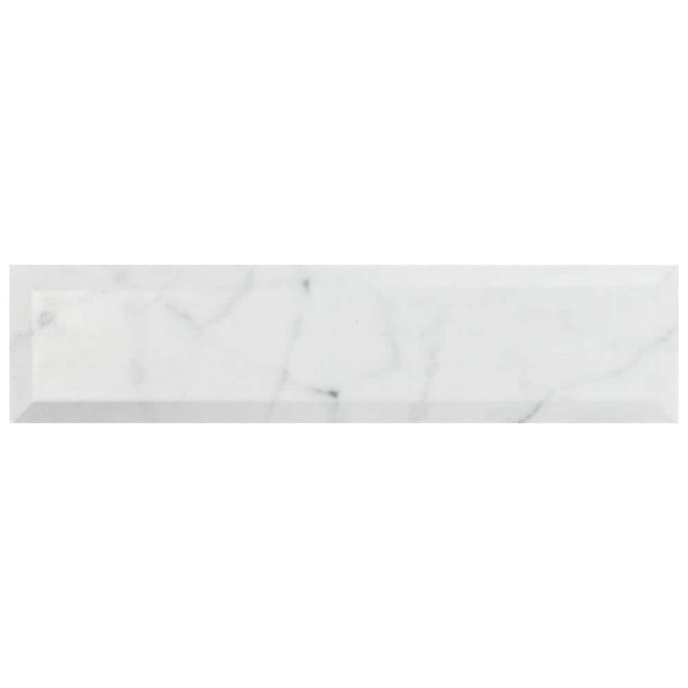 Merola Tile Classico Carrara Matte Metro 3 in. x 12 in. Ceramic Wall ...