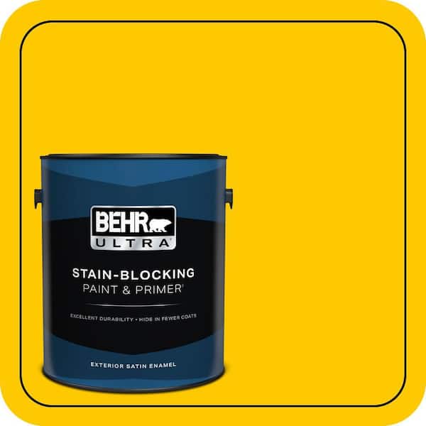 BEHR ULTRA 1 gal. #S-G-380 Sunny Summer Satin Enamel Exterior Paint ...