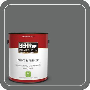 BEHR PREMIUM PLUS 1 gal. #BXC-63 Molten Lead Hi-Gloss Enamel Interior ...