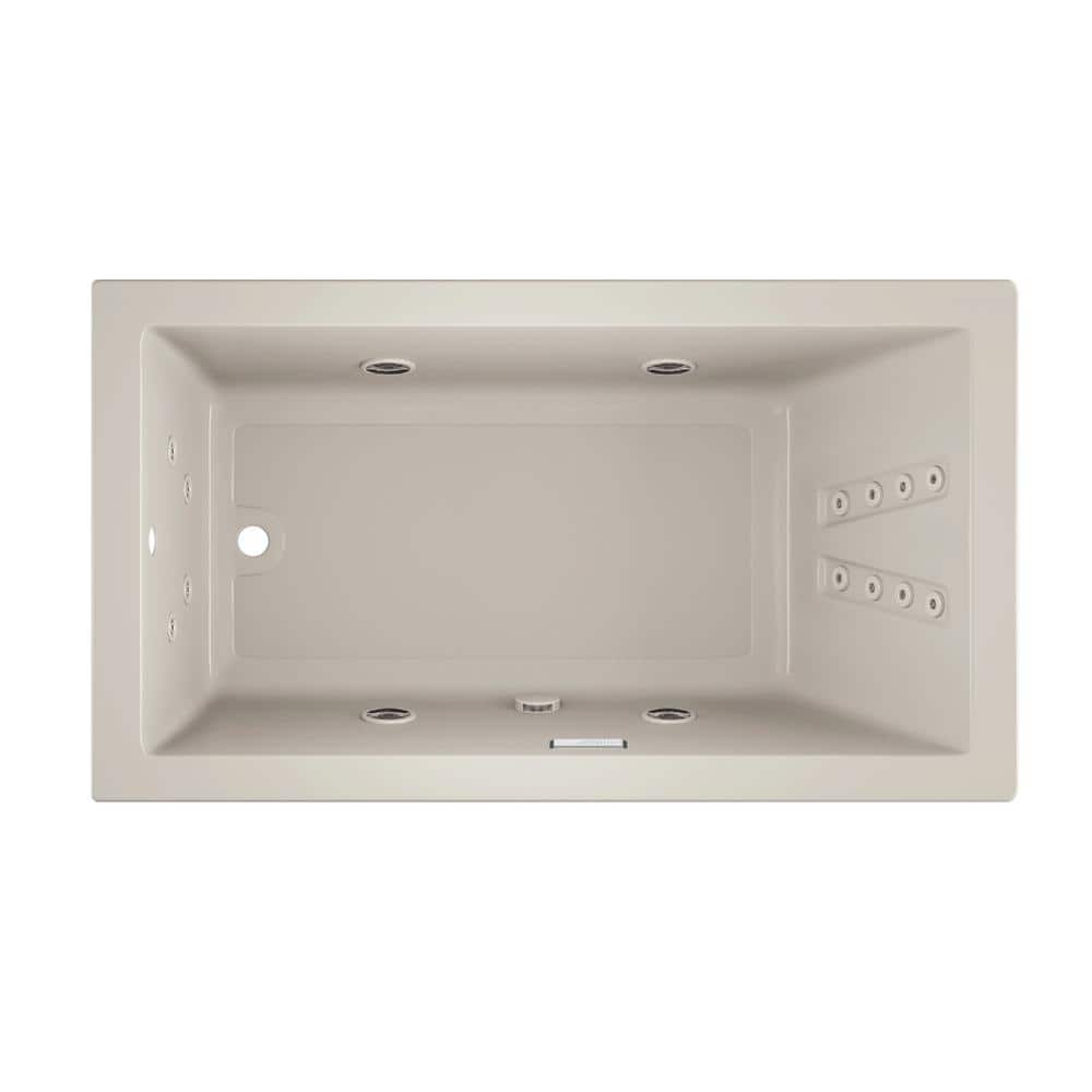 JACUZZI SOLNA 66 in. x 36 in. Rectangular Whirlpool Bathtub with Left ...