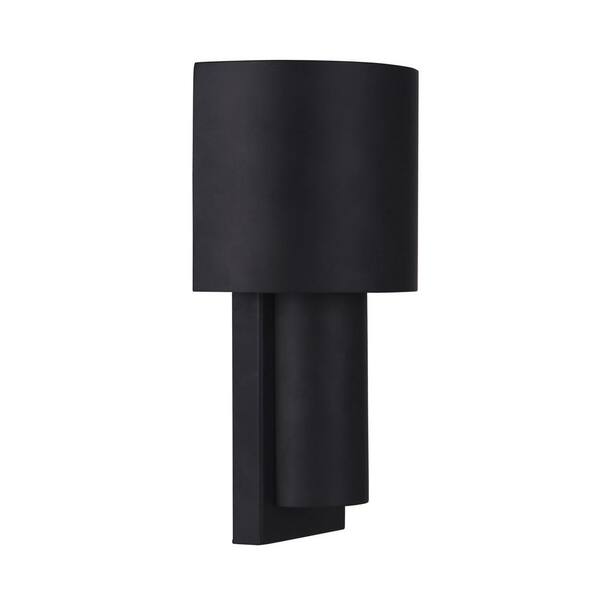 CRAFTMADE Midtown 10.88 in. Black Finish Outdoor Hardwired Integrated ...