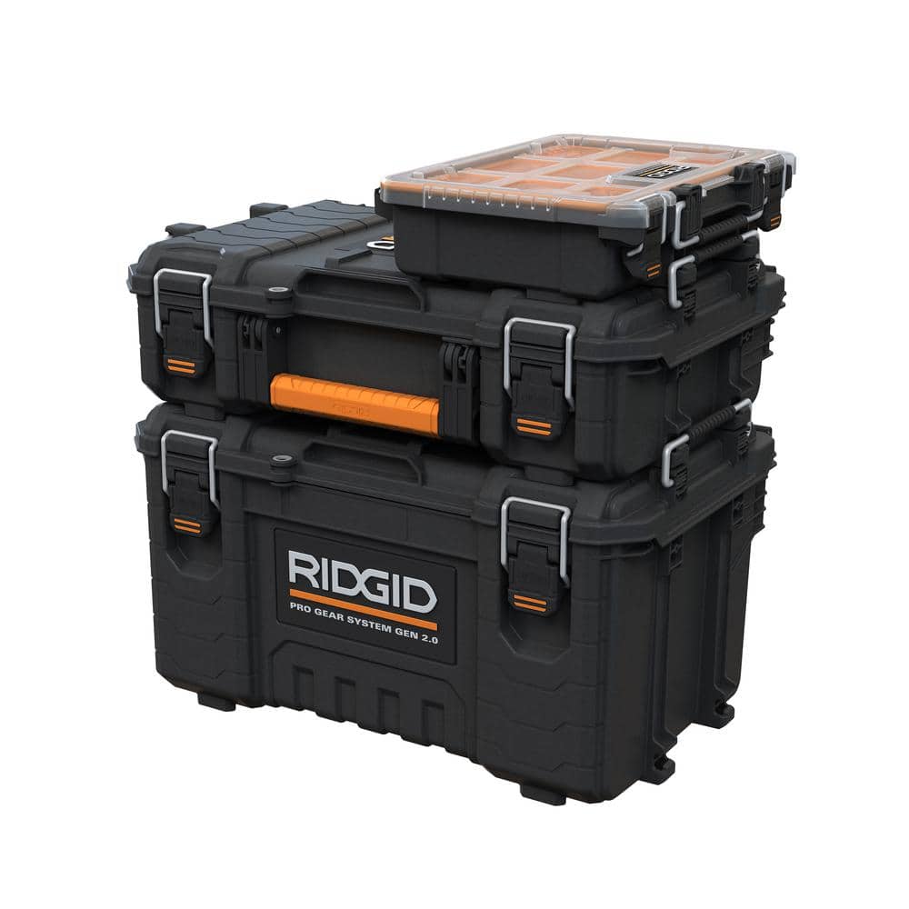 RIDGID Pro Gear System Gen 2.0 Stackable Tool box, Durable Power Tool ...