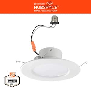 Commercial Electric 4 in. SMART Integrated LED Recessed Light Trim ...