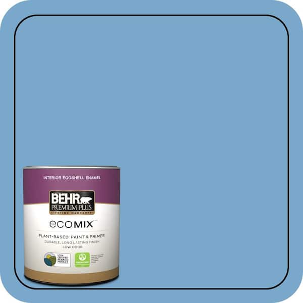 BEHR PREMIUM PLUS 1 qt. #M520-4 Mirror Lake Eggshell Enamel EcoMix ...