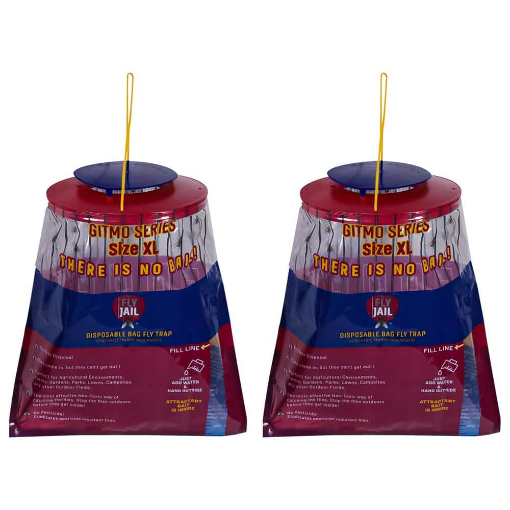 FLY JAIL 2 Gitmo Series X Large Bag Outdoor Disposable Fly Trap, Pre ...
