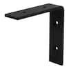Crates & Pallet 6 in. Black L Steel Shelf Bracket 69111 - The Home Depot