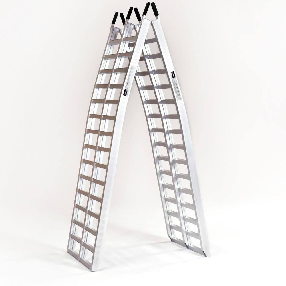 Budge 5.4 ft. Long Heavy-Duty Aluminum UTV/Golf Cart Trailer Ramp (Pair ...