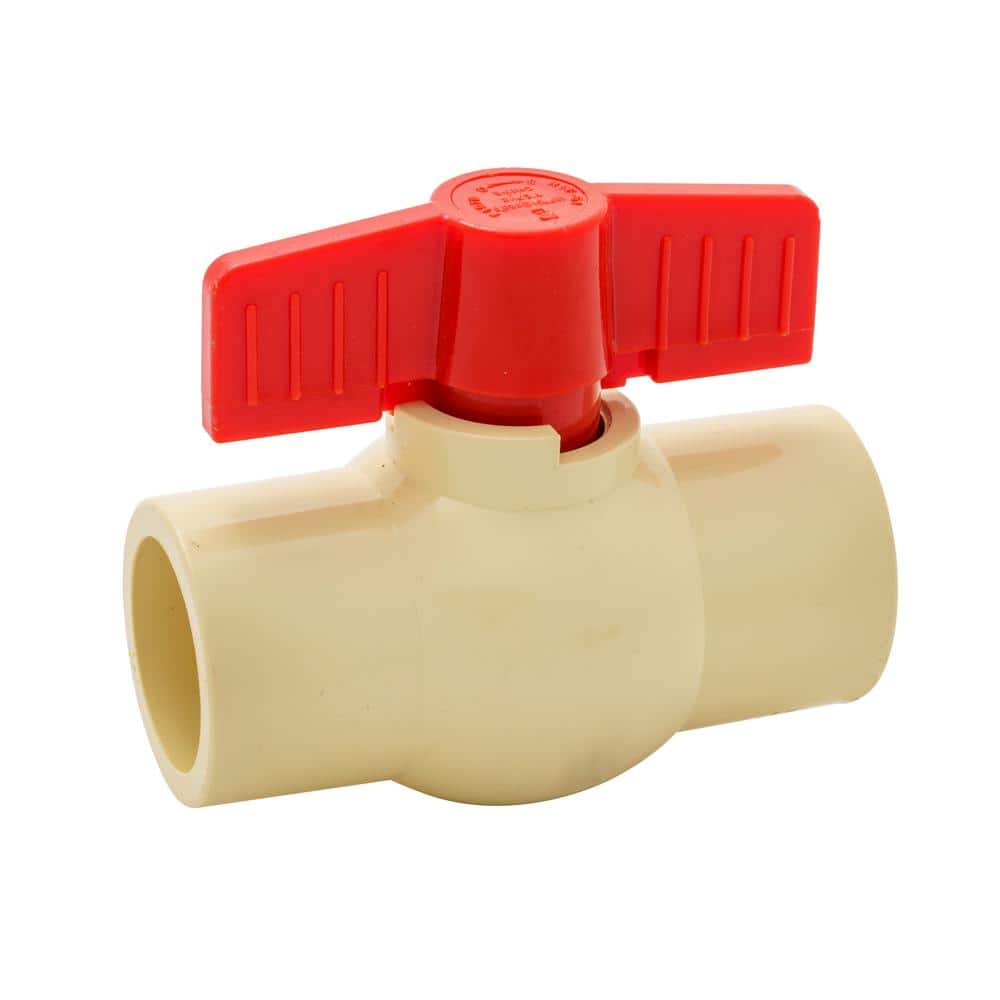 Everbilt 1 in. CPVC Solvent x Solvent Ball Valve 107-125EB - The Home Depot