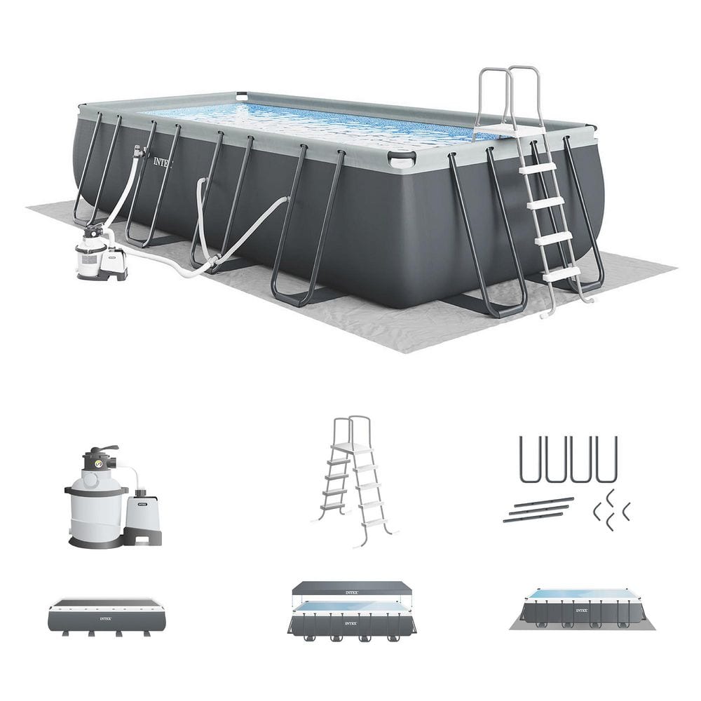 Intex Ultra XTR 24 ft. x 12 ft. Rectangular 52 in. Deep Hard Sided ...