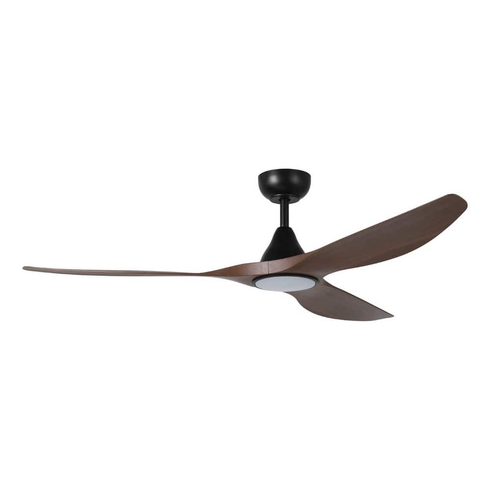 Eglo Surfline 60 in. Indoor Black Ceiling Fan with Warm White ...