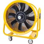 Tidoin 36 in. Yellow 3-Speed Round High Velocity Air Movement Floor Fan ...