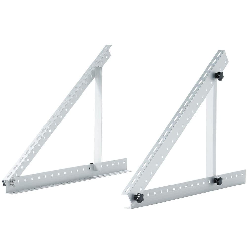 Yichuhaoxi 41 in. Solar Panel Support Tilt Mounting Brackets White with ...