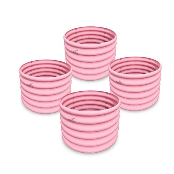 2 ft. x2 ft. x 1. 5ft. Blush Pink Outdoor Raised Garden Beds Metal ...