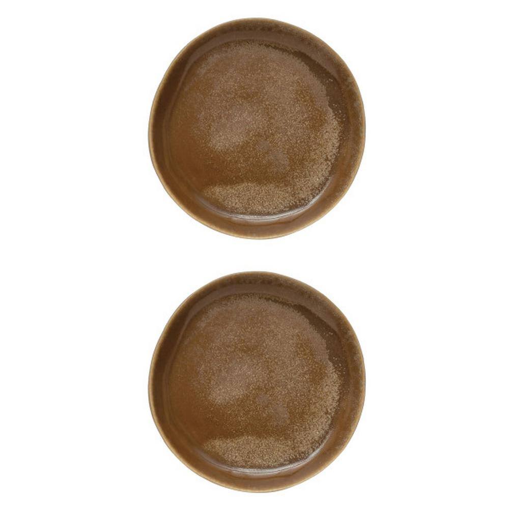 Storied Home Stoneware Plate with Reactive Glaze in Brown (Set of 2 ... Storied Home Stoneware Plate with Reactive Glaze in Brown (Set of 2 ...