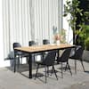 Amazonia Oslo Dark 7-Piece 100% FSC Certified Teak and Aluminum Patio ...