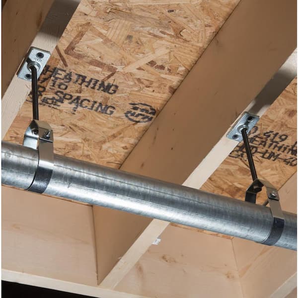 PLUMBFLEX 8 in. Clevis Hanger for Vertical Pipe Support in Standard Galvanized Steel 5 Pack 08HCSG 5 The Home Depot