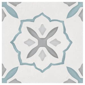 Ivy Hill Tile Aster Poppy Blue 8.77 in. x 0.35 in. Matte Porcelain ...