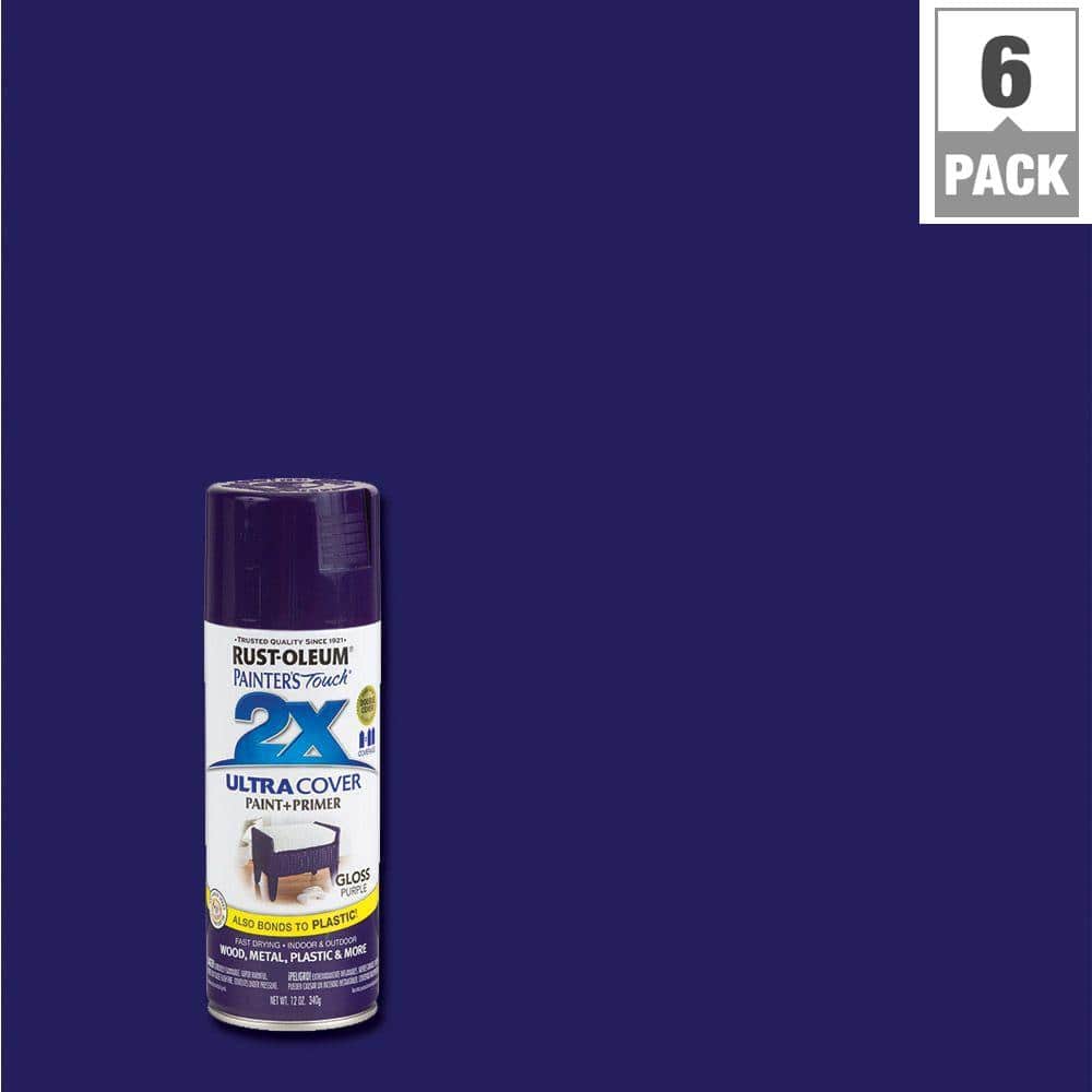 Rust-Oleum Painter's Touch 2X 12 oz. Gloss Purple General Purpose Spray ...