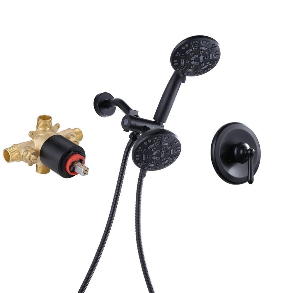 VEVETTA Single Handle 7-Spray Dual shower faucet Shower Faucet 1.8 GPM ...