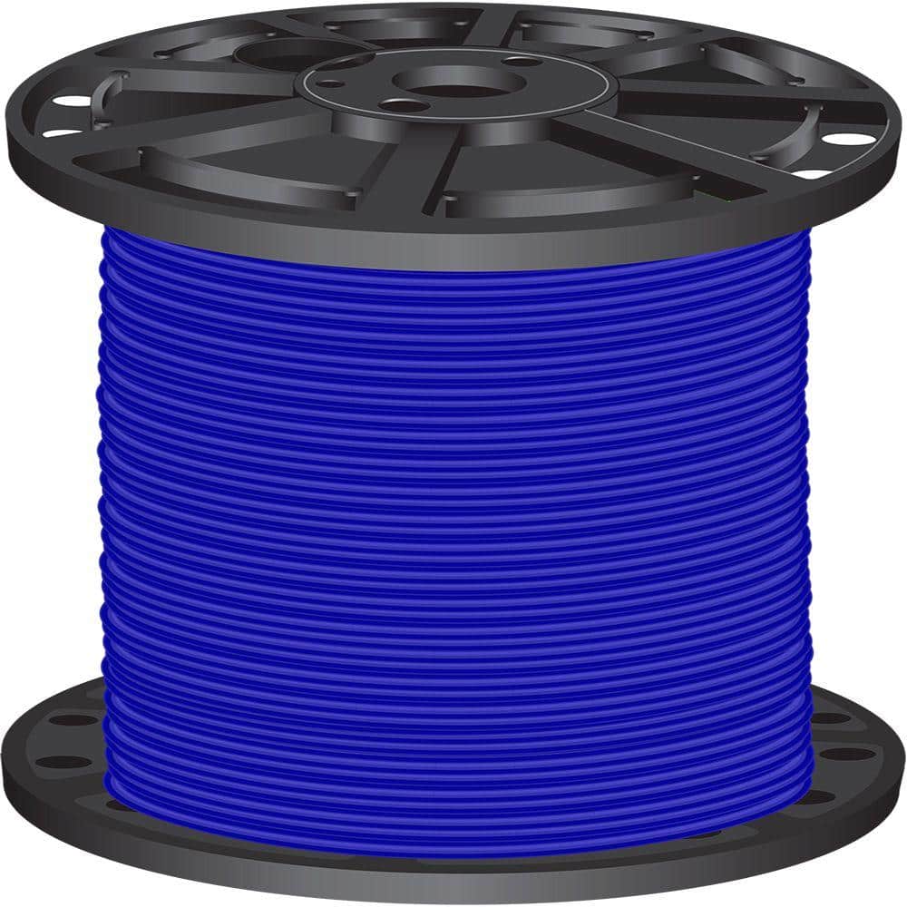 Southwire 2,500 ft. 6 Blue Stranded CU SIMpull THHN Wire 20496607 - The ...
