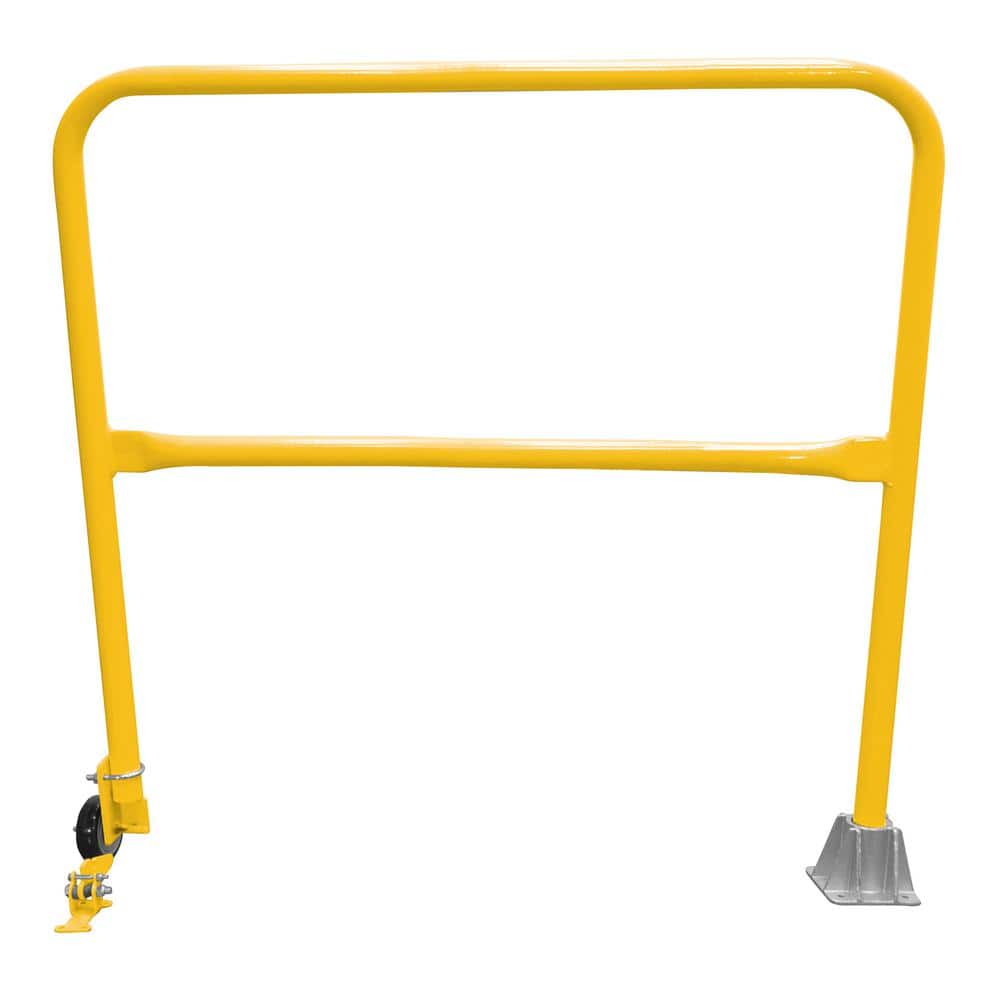 Vestil 4 ft. L Yellow Steel Dock Safety Swing Gate SSG-4 - The Home Depot
