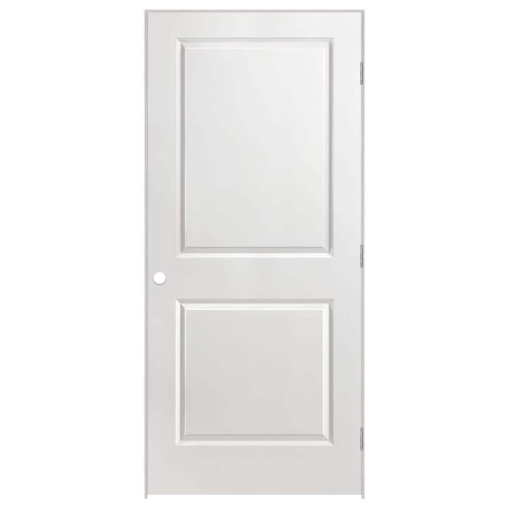 Masonite 32 in. x 96 in. 2 Panel Left-Handed Primed Composite Hollow ...